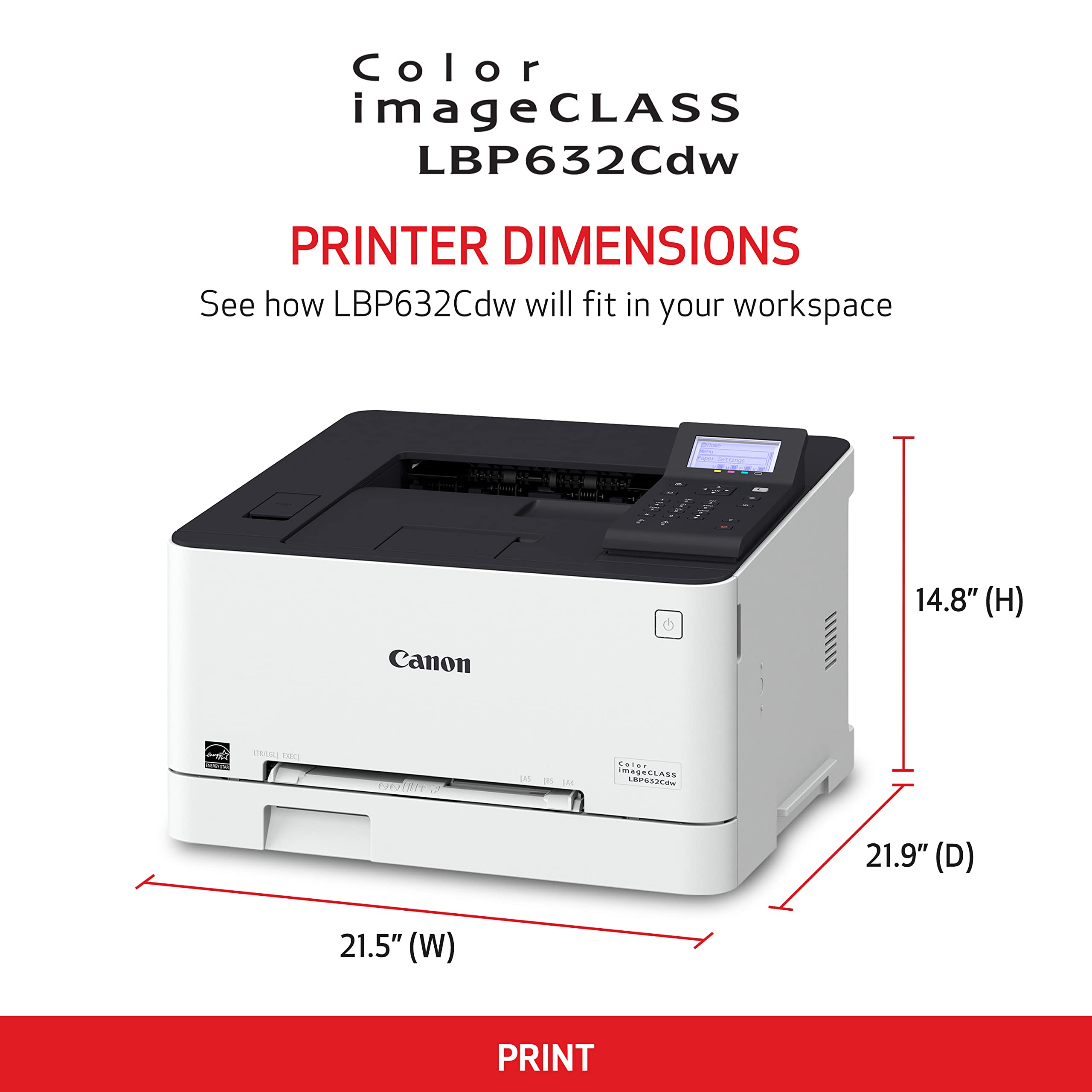 Canon Color imageCLASS LBP632Cdw - Wireless, Duplex, Mobile-Ready Laser Printer
