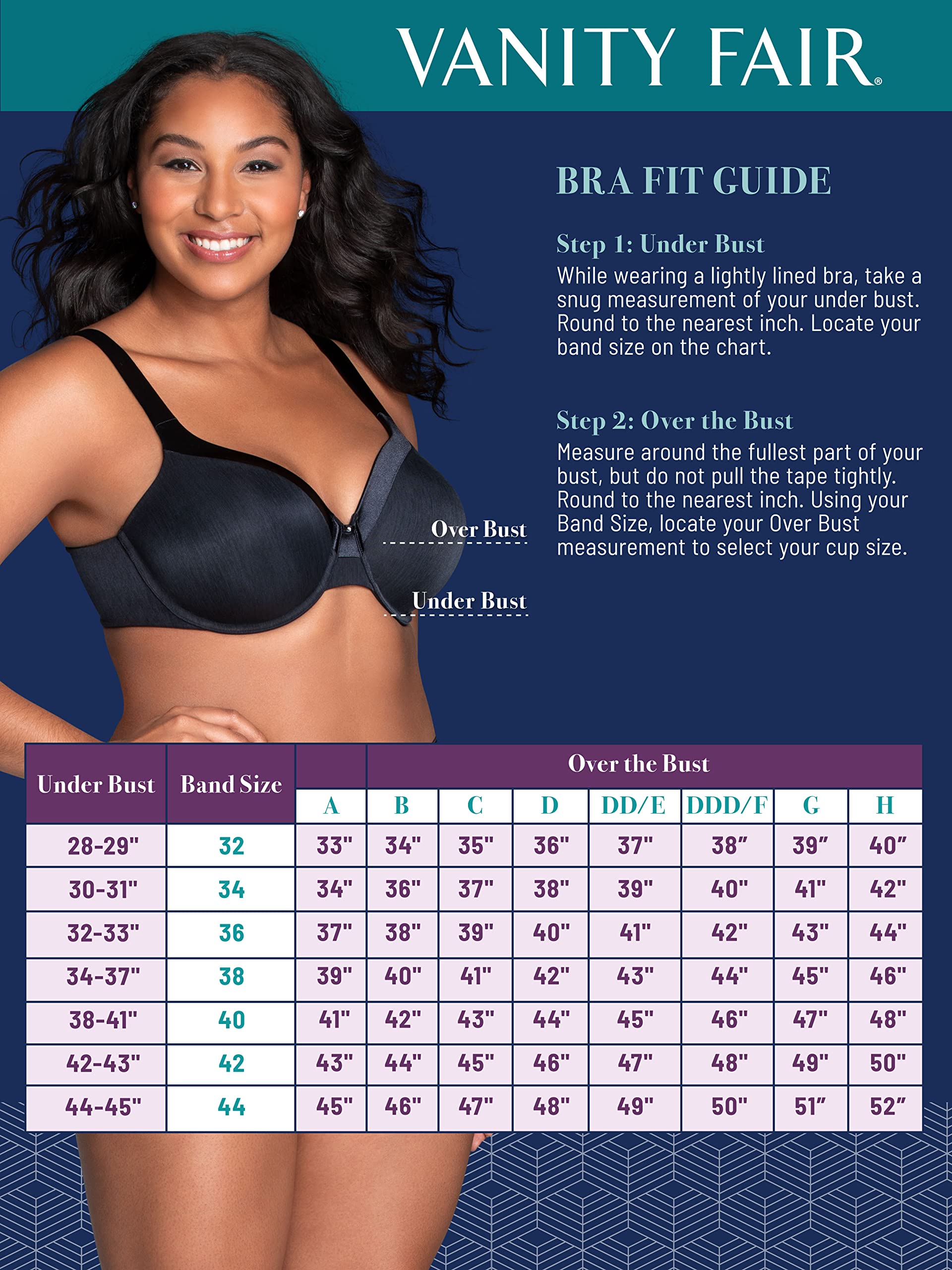Vanity Fair Women's Illumination Full Figure Zoned-in Support Bra, Lightly Lined Cups up to DD, Underwire-Quartz, 36DD