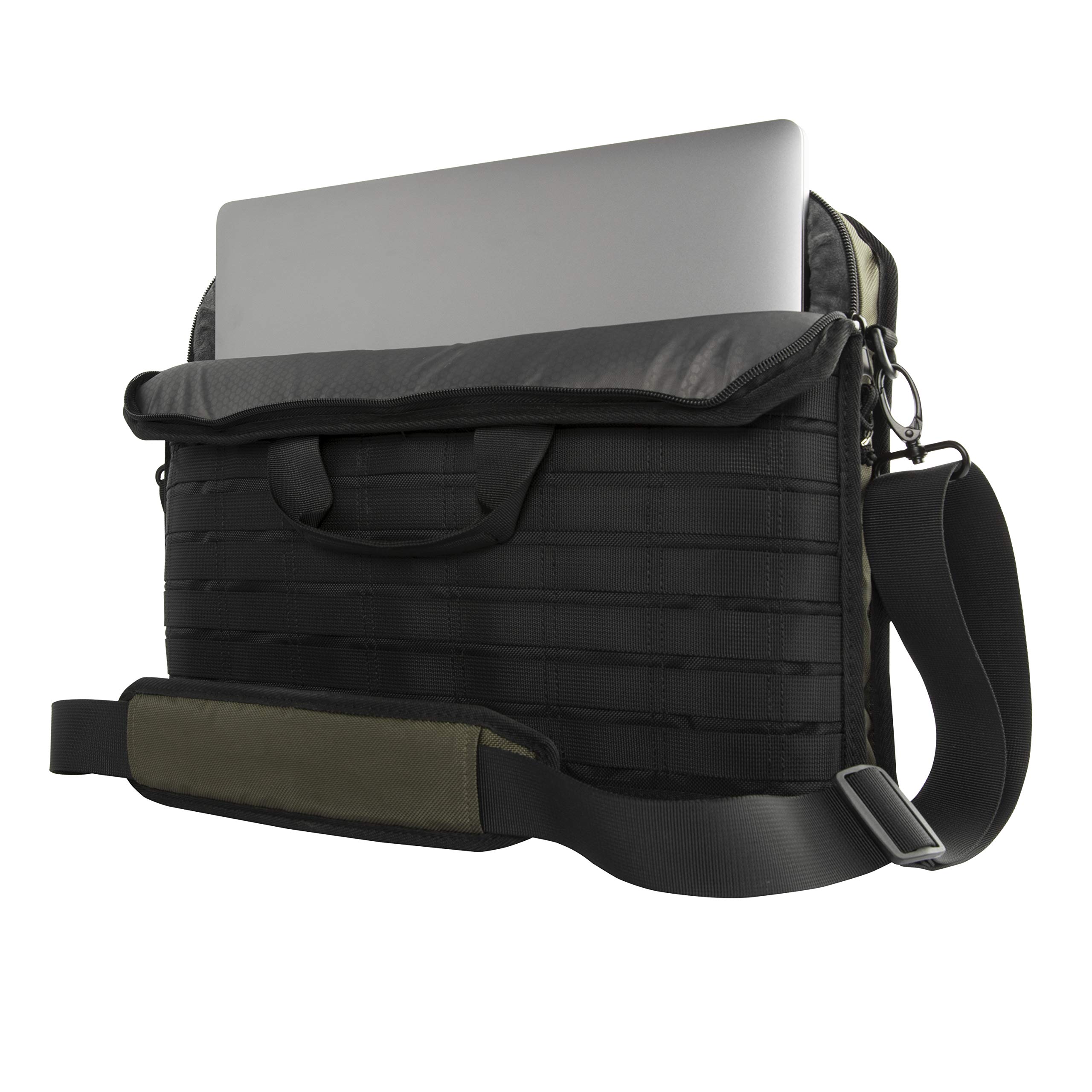 URBAN ARMOR GEAR UAG Tactical 15-inch Slim Brief, fits most devices up to 15-inch to 16-inch, Rugged Protective Slim Secure Laptop Tablet Carrying Bag with Shoulder Strap, Olive