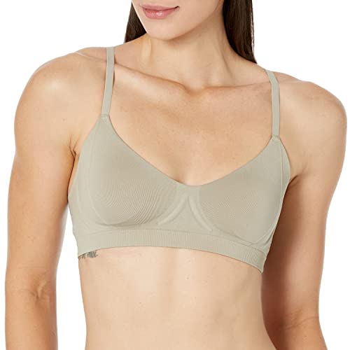 Calvin Klein Women's Bonded Flex Lightly Lined Bralette, Winter Linen, Medium