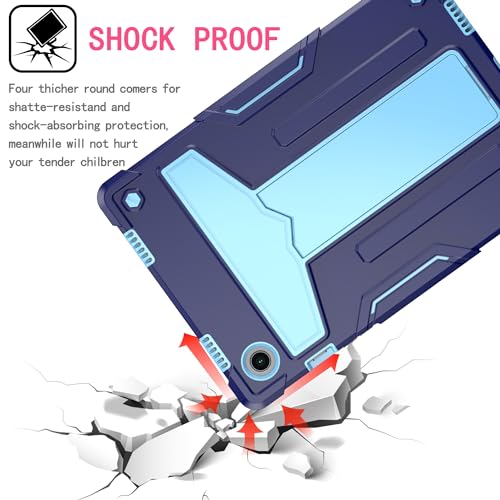Tablet PC Case Case Compatible with Samsung Galaxy Tab A8 10.5 X200/X205 (2021),with Kickstand Three-Layer Hybrid Full Body Case Rugged Shock-Proof Fall Protection Cover Protective Cover (Color : NAV