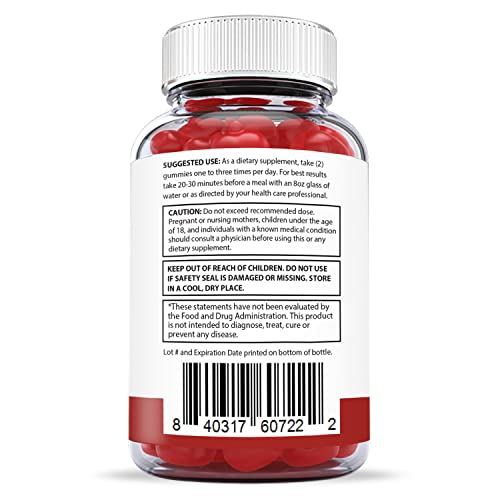 Justified Laboratories Supreme Keto ACV Gummies 1000MG with Pomegranate Juice Beet Root B12 60 Gummys
