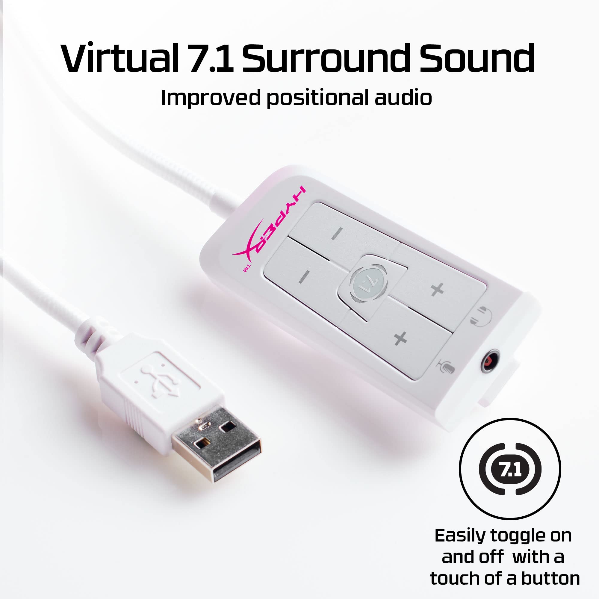 HyperX Cloud II - Gaming Headset, 7.1 Virtual Surround Sound โ White/Pink & QuadCast S โ RGB USB Condenser Microphone for PC, PS4, PS5 and Mac, Anti-Vibration Shock Mount, 4 Polar Patterns