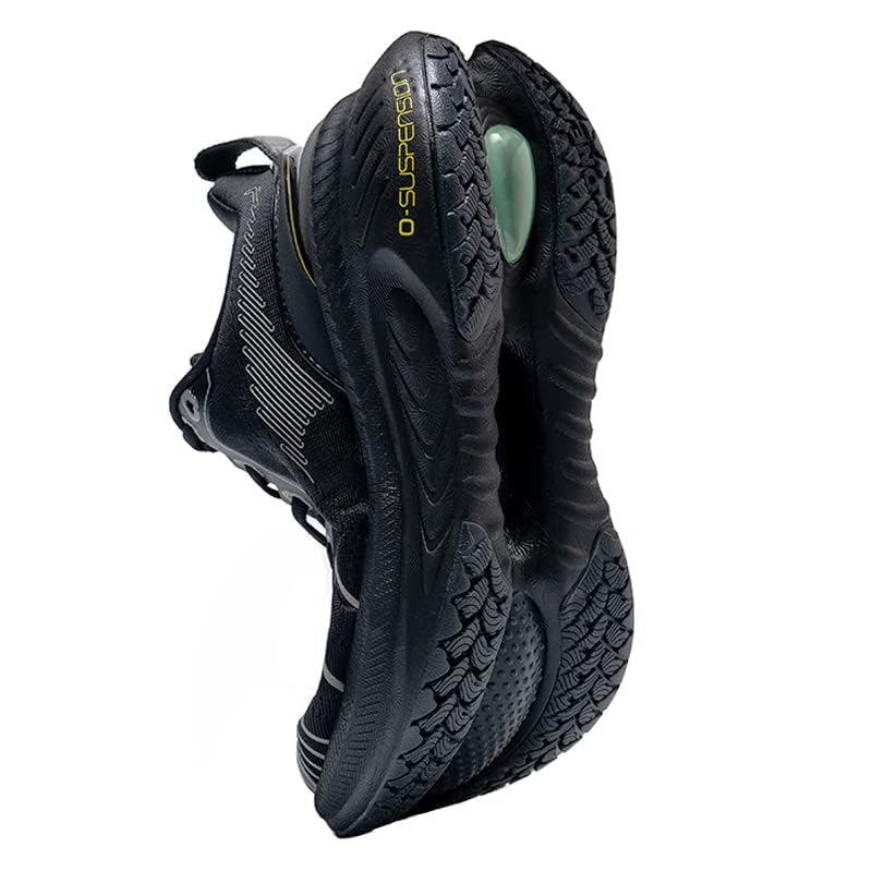 Mens Workout Shoes for Gym Lifting Cross Trainer Comfortable Crossfit Wide Toe Box Athletic Sports Running Shoes Black Size US Men 8.5