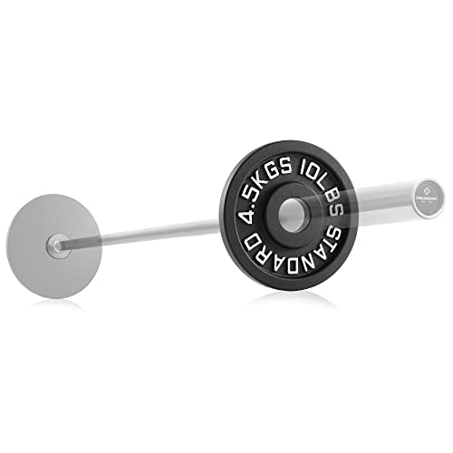 Philosophy Gym Standard Cast Iron Olympic 2-inch Weight Plate, 10 LB, Single Weight Plate