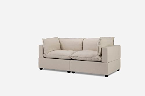 ALBANY PARK Kova 84" Modern Modular Sofa Sectional, Beige
