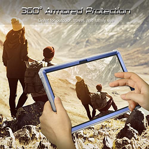 Fintie Shockproof Case for Samsung Galaxy Tab A8 10.5 Inch 2022 Model (SM-X200/X205/X207), Tuatara Rugged Unibody Hybrid Full Protective Bumper Kickstand Cover w/Built-in Screen Protector, Navy