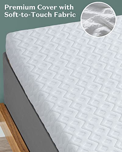 BedStory Memory Foam Mattress Topper Full - 4 Inch Copper Infused Bed Toppers - High Density Foam and Premium Soft Cover, CertiPUR-US Certified