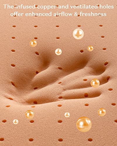 BedStory Memory Foam Mattress Topper Full - 4 Inch Copper Infused Bed Toppers - High Density Foam and Premium Soft Cover, CertiPUR-US Certified