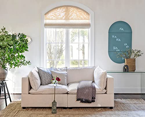 ALBANY PARK Kova 84" Modern Modular Sofa Sectional, Beige
