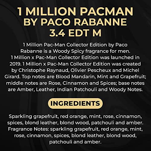1 Million By Paco Rabanne For Men's Eau De Toilette TESTER 3.4 fl oz 100 ml