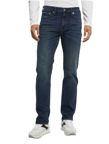 Calvin Klein Men's Straight High Stretch Jeans, Avedon Dark, 36x34