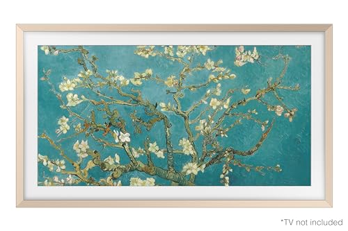 SAMSUNG 65” The Frame TV Customizable Bezel, Magnetic, Quick and Easy Installation, VG-SCFC65SGMZA, 2023, Sand Gold Metal