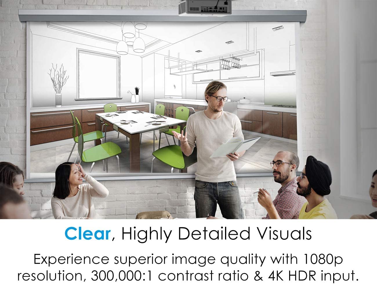 Optoma ZH406STx Short Throw Full HD Professional Laser Projector | DuraCore Laser Technology | High Bright 4,200 Lumens | 4K HDR Input | Four Corner Image Adjustment | Network Compatible