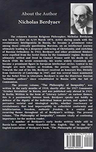 The Philosophy of Inequality: Letters to my Contemners, Concerning Social Philosophy