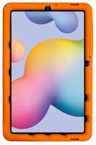 BobjGear Bobj Rugged Tablet Case for Samsung Galaxy Tab S6 Lite 10.4 Models SM-P610, SM-P613, SM-P615, SM-P617, SM-P619 Kid Friendly (Outrageous Orange)