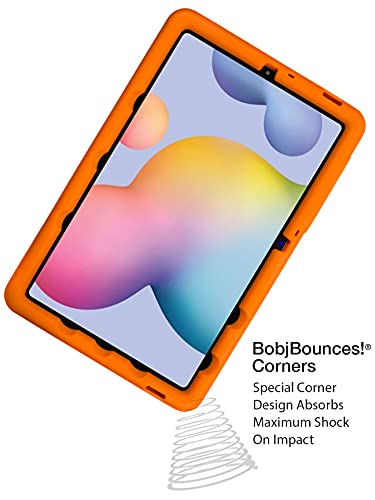 BobjGear Bobj Rugged Tablet Case for Samsung Galaxy Tab S6 Lite 10.4 Models SM-P610, SM-P613, SM-P615, SM-P617, SM-P619 Kid Friendly (Outrageous Orange)
