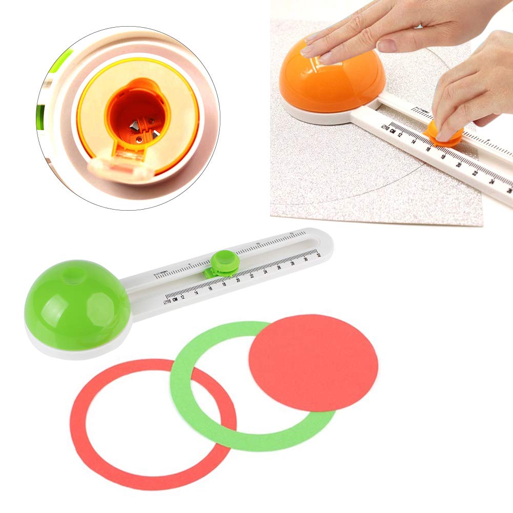 Rotary Cutters Circular Paper Cutter,Rotary Circle Cutter for Children Cut Circle Paper Trimmer Cards Cutters Multi-Functional Round Cutting Knife Model DIY Cards Making Manual Cutting Tool