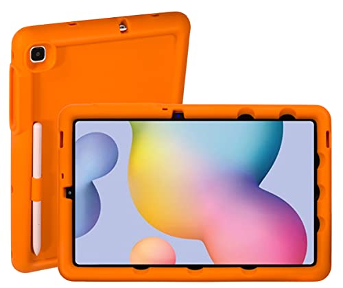 BobjGear Bobj Rugged Tablet Case for Samsung Galaxy Tab S6 Lite 10.4 Models SM-P610, SM-P613, SM-P615, SM-P617, SM-P619 Kid Friendly (Outrageous Orange)