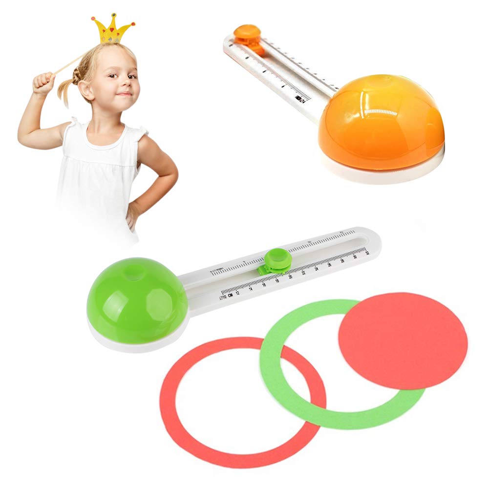 Rotary Cutters Circular Paper Cutter,Rotary Circle Cutter for Children Cut Circle Paper Trimmer Cards Cutters Multi-Functional Round Cutting Knife Model DIY Cards Making Manual Cutting Tool