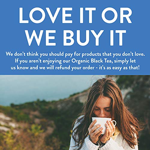 Organic Black Tea Bags | 100 Tea Bags | Eco-Conscious Tea Bags in Kraft Bag | Raw from China | by FGO