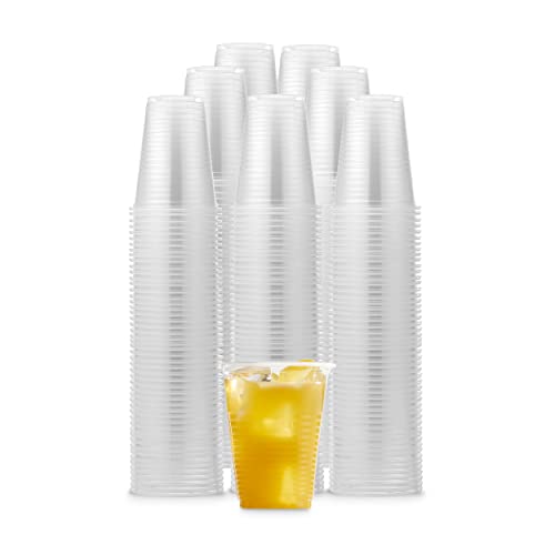 Munfix 500 Pack 7 Oz Clear Plastic Cups, Disposable Drinking Cups, Plastic Party Cups, Transparent Plastic Cups Bulk for Birthday Parties, Picnics, Ceremonies, and All Events