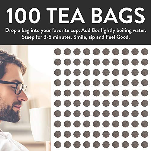 Organic Black Tea Bags | 100 Tea Bags | Eco-Conscious Tea Bags in Kraft Bag | Raw from China | by FGO