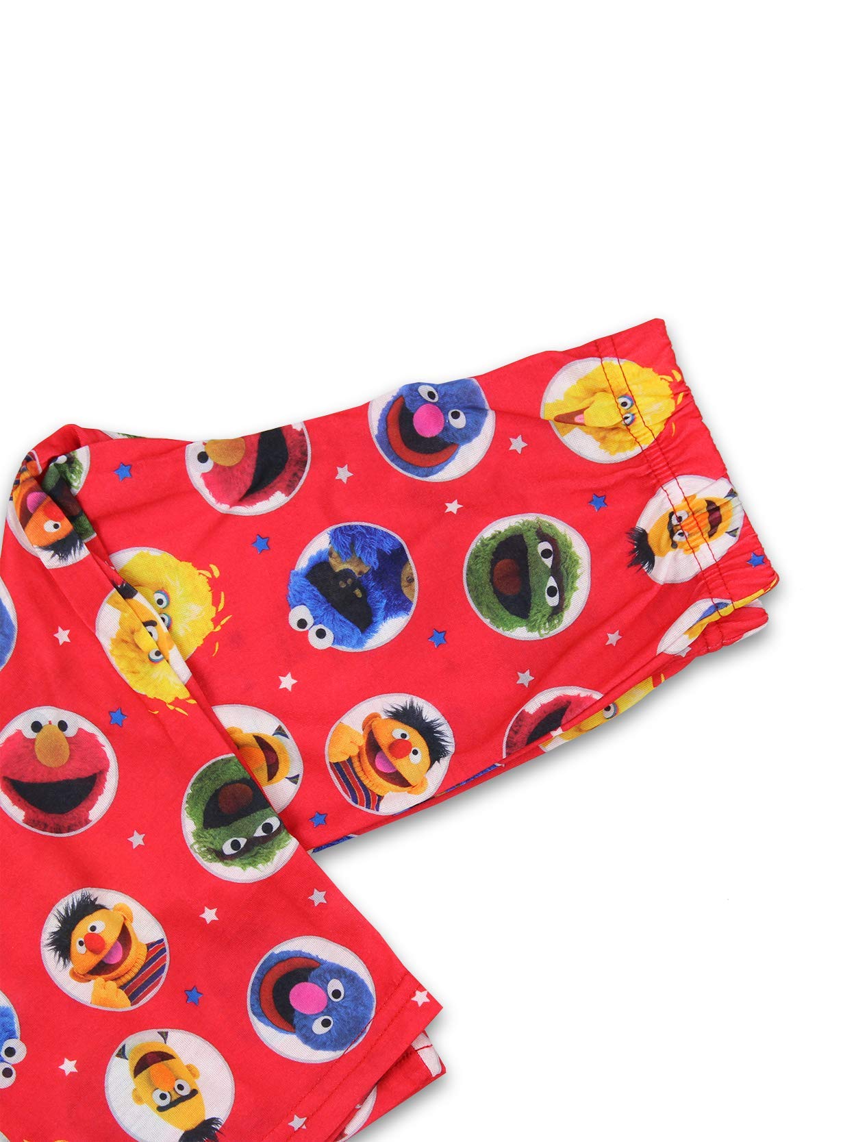 Sesame Street Elmo Toddler Boys 2 Piece Short Sleeves Pants Pajamas Set (2T, Red/Blue)
