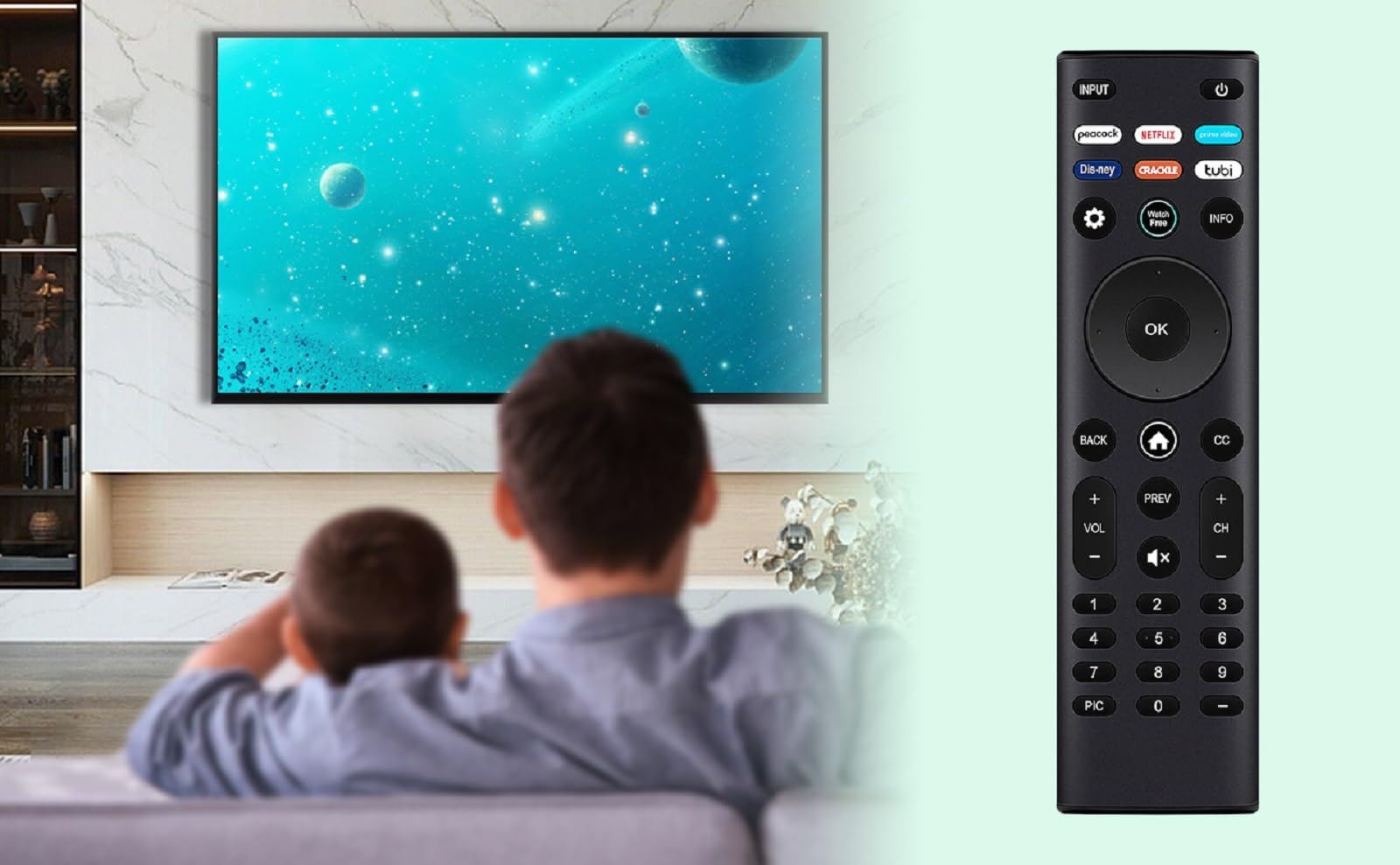 XRT140 Replace Remote Control fit for VIZIO D Series LED Smart TV D40f-J09 D43f-J04 D32f4-J01 D32f-J04 D32h-J09 D24f4-J01 D24h-J09 D24f-J09 (V3)