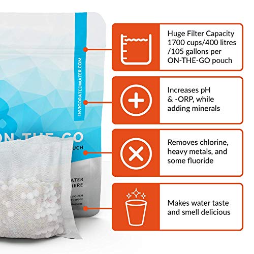 pH Vitality Stainless Steel Alkaline Water Pitcher - Alkaline Water Filter Pitcher Plus one pH Conscious 450ML Wheat Straw Alkaline Water Bottle Bundle