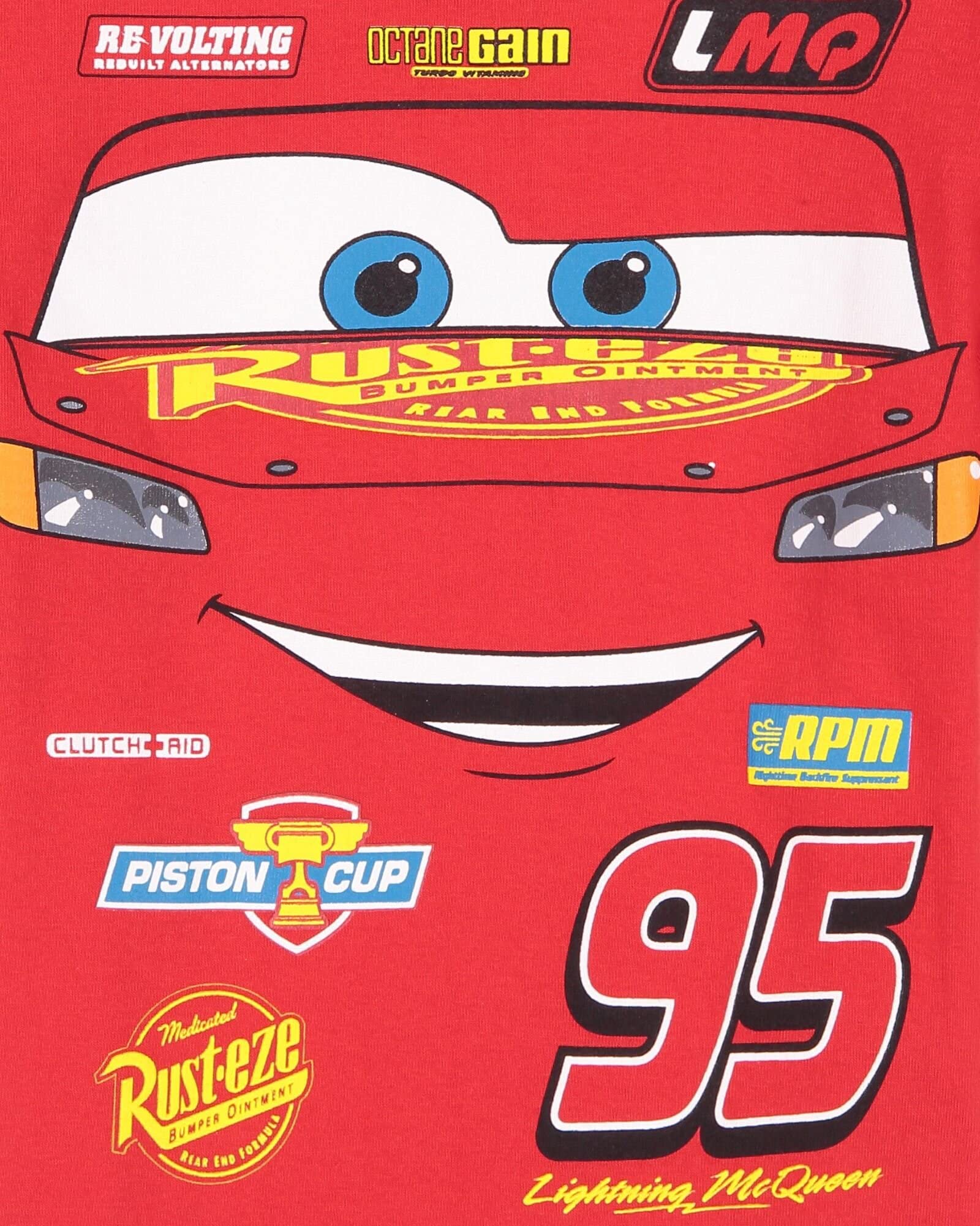 Disney Pixar Cars Lightning McQueen Little Boys T-Shirt Mesh Shorts Set Black/Red 6