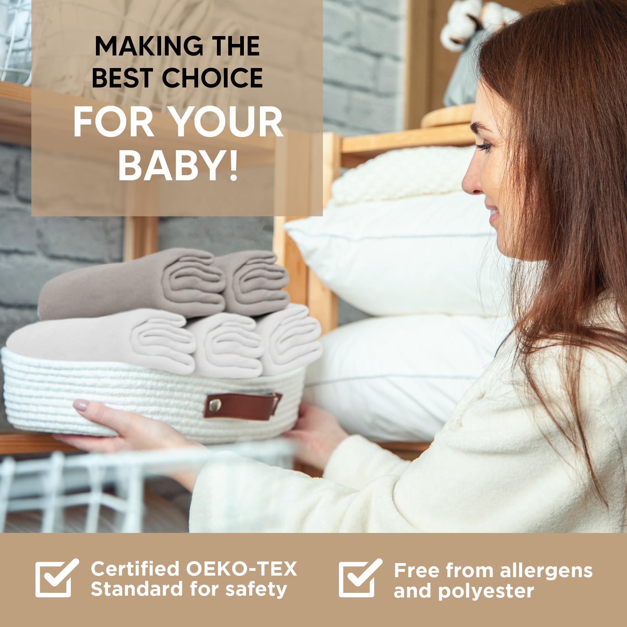 Bassinet Sheet for Bassinet Mattress - 100% Organic Jersey Knit Cotton - Snuggly Soft & Cozy Sheets Fitted for Oval Rectangle & KoolaBaby Bedside Sleeper - White & Grey 2 Pack