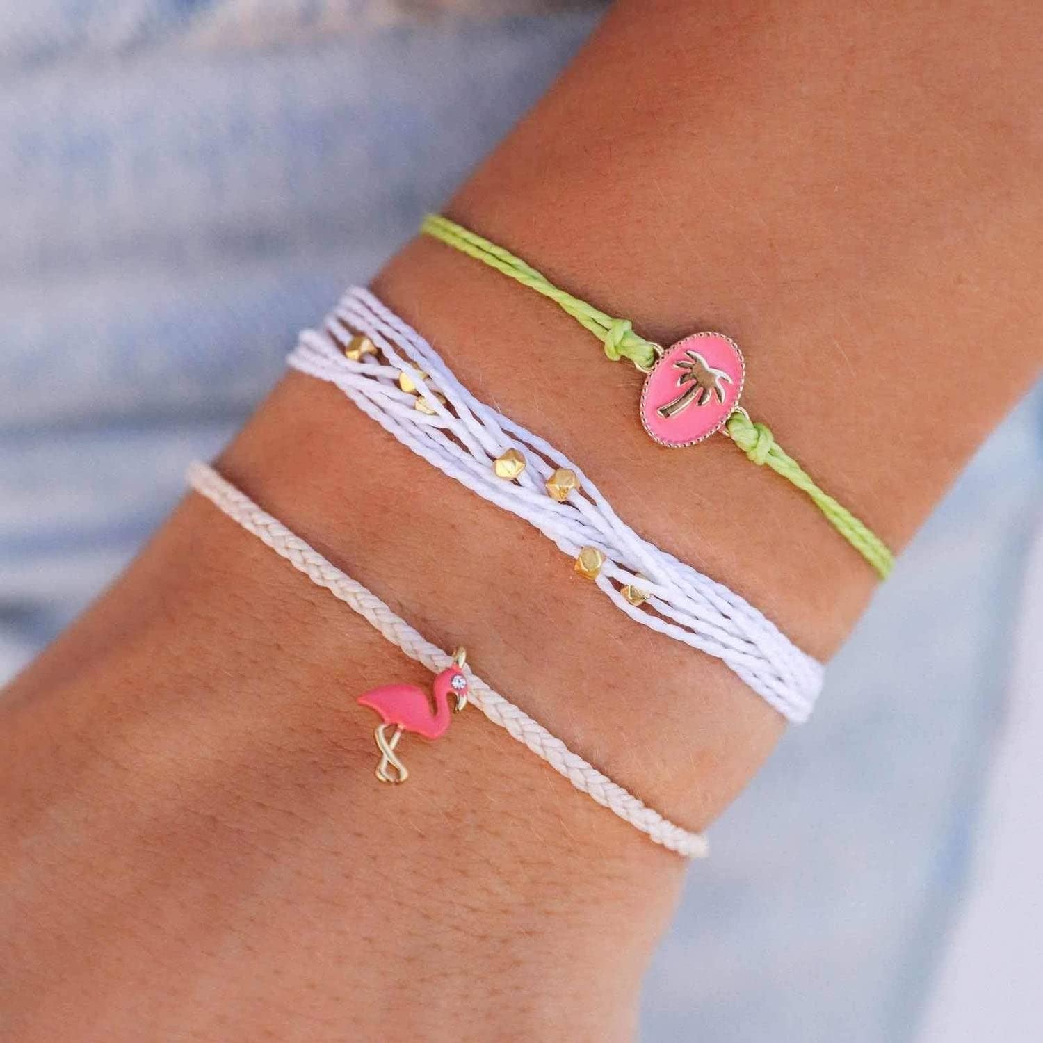 Pura Vida Bracelets Havana Nights Bracelet Pack- Stackable Bracelets for Women - Handmade Accessories, Adjustable Bands - Multicolor, Set of 3
