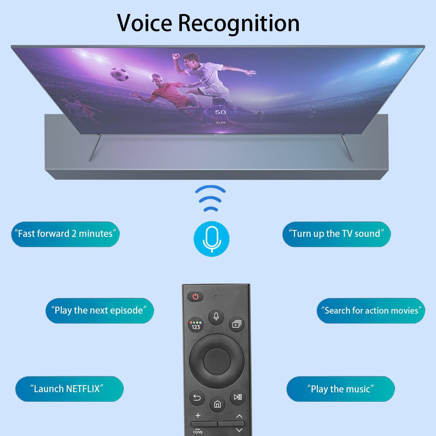 BN59-01357F TM2180E RMCSPA1RP1 Voice Remote Control Compatible with Samsung Smart The Frame QLED 4K 8K Smart TV QLED Series Q70A Q60A Q80A QN85A Replacement with Netflix PrimeVideo WWW with Batteries