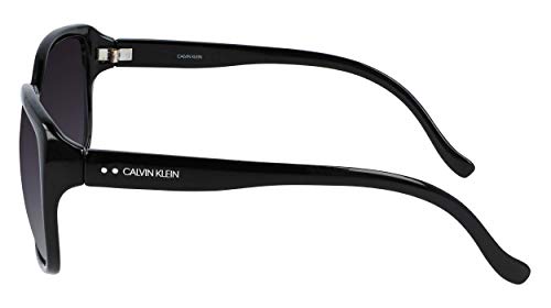 Calvin Klein Women's CK20518S Rectangular Sunglasses, Black, 60/15/135