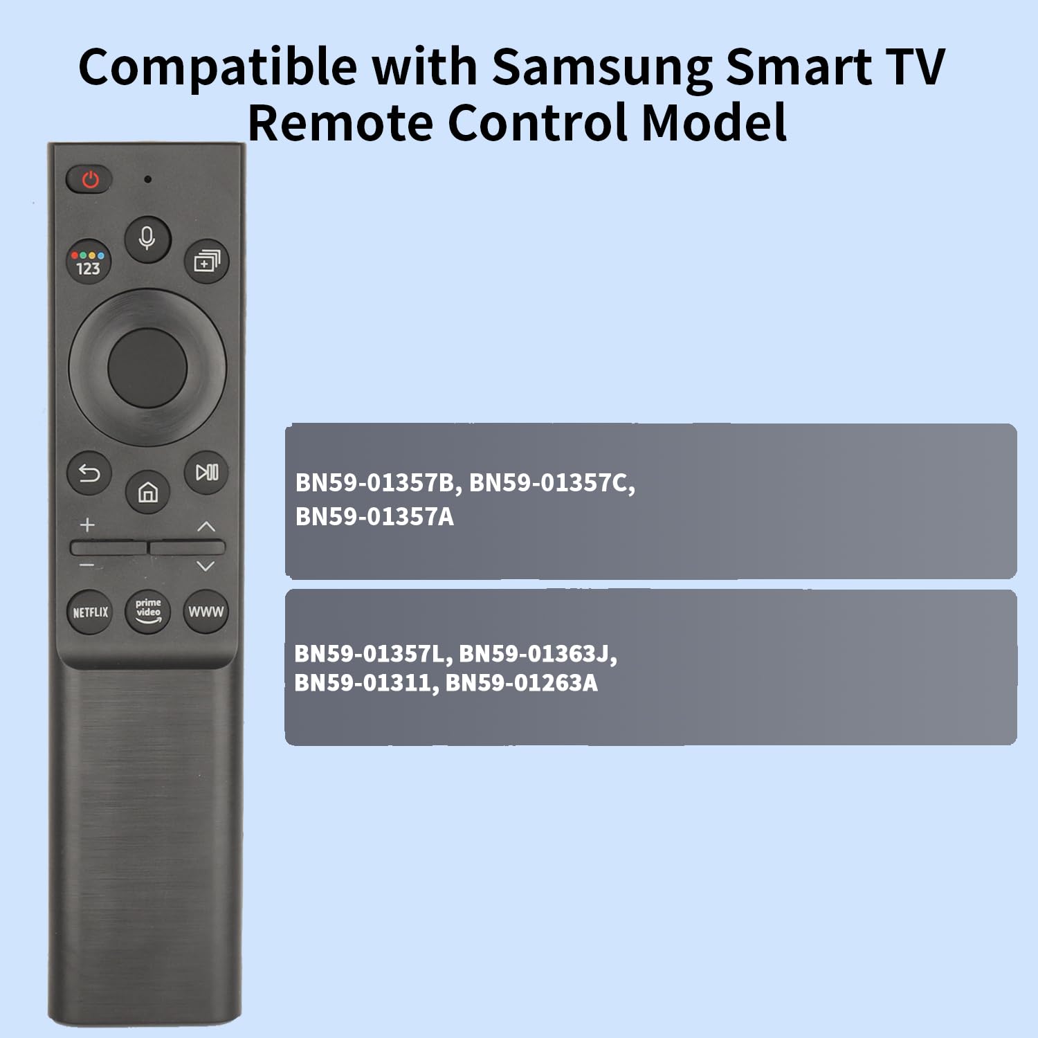BN59-01357F TM2180E RMCSPA1RP1 Voice Remote Control Compatible with Samsung Smart The Frame QLED 4K 8K Smart TV QLED Series Q70A Q60A Q80A QN85A Replacement with Netflix PrimeVideo WWW with Batteries