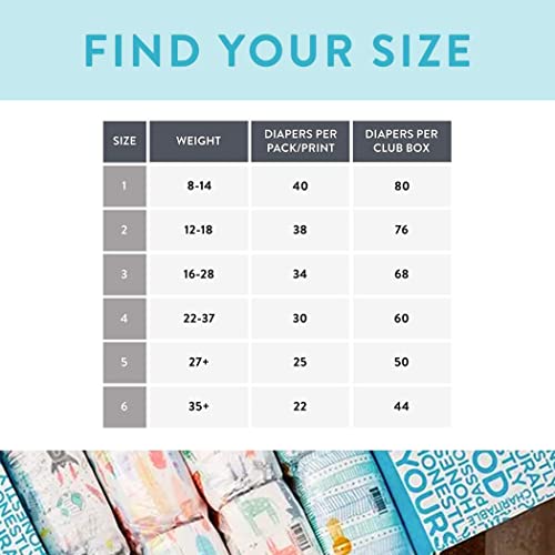 The Honest Company Clean Conscious Diapers | Plant-Based, Sustainable | Turtle Time + Dots & Dashes | Super Club Box, Size 2 (12-18 lbs), 152 Count
