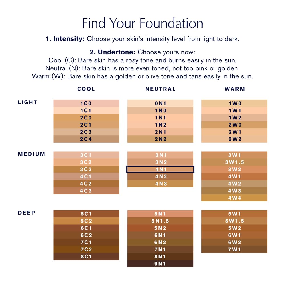 Estée Lauder Double Wear Stay-in-Place 24-Hour Long-Wear Matte Foundation Makeup, 1 Fl Oz, 4N1 Shell Beige