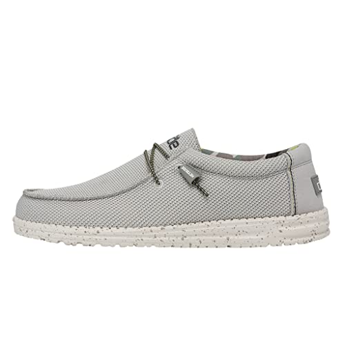 Hey Dude Men's Wally Sox Fog Size 9 | Menâs Shoes | Men's Lace Up Loafers | Comfortable & Light-Weight