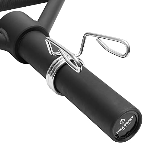 Philosophy Gym 2" Olympic Hex Trap Bar 25 KG, Raised Handles - Pro Barbell for Deadlifts, Shrugs & Squats