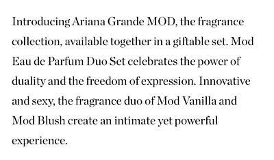 Ariana Grande Mod Duo Gift Set - Vanilla 1.0 fl. oz And Blush 1.0 fl. oz.