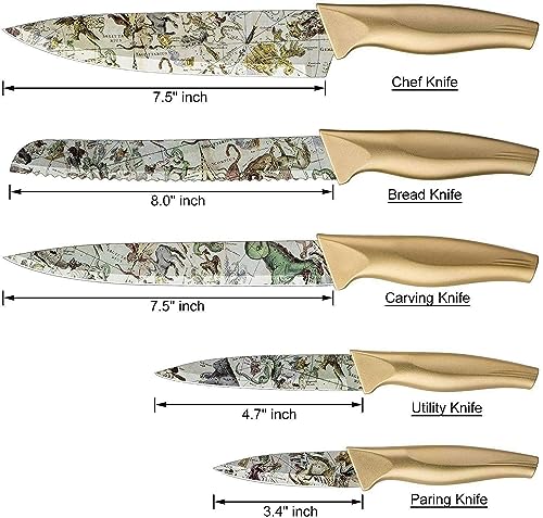 SDQF Knife Set Sharp Stainless Steel Professional Chef Cutlery Steak Kitchen Knives Kitchen decor Knife set Chef knife Kitchen utensils set Kitchen knife set Kitchen accessories Knife set with b