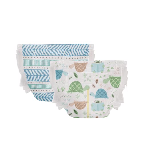 The Honest Company Clean Conscious Diapers | Plant-Based, Sustainable | Turtle Time + Dots & Dashes | Super Club Box, Size 2 (12-18 lbs), 152 Count