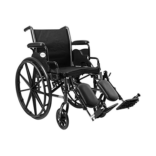 McKesson Wheelchair, Swing Away Foot Leg Rest, Elevating Leg Rest, Desk Length Arms Flip Back, 18 in Seat, 300 lbs Weight Capacity, 1 Count