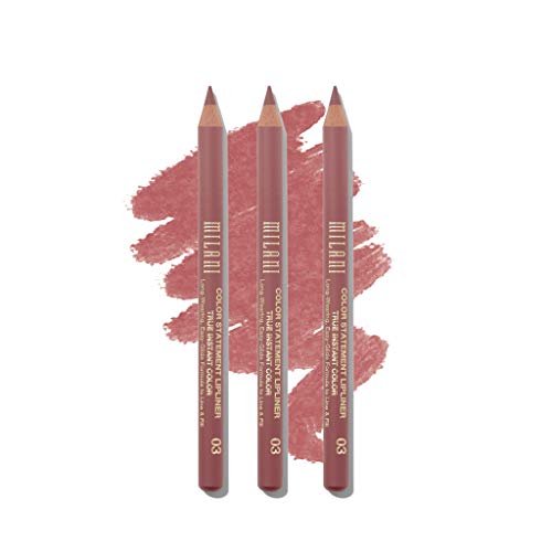 Milani Color Statement Lipliner - Nude (0.04 Ounce) - 3 Pack of Cruelty Free Lip Liners to Define, Shape and Fill Lips