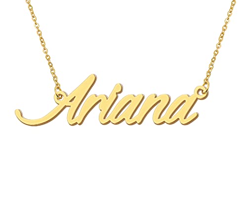 Aoloshow Ariana Charm Name Necklace Carrie Style Name NecklaceWomens Jewelry