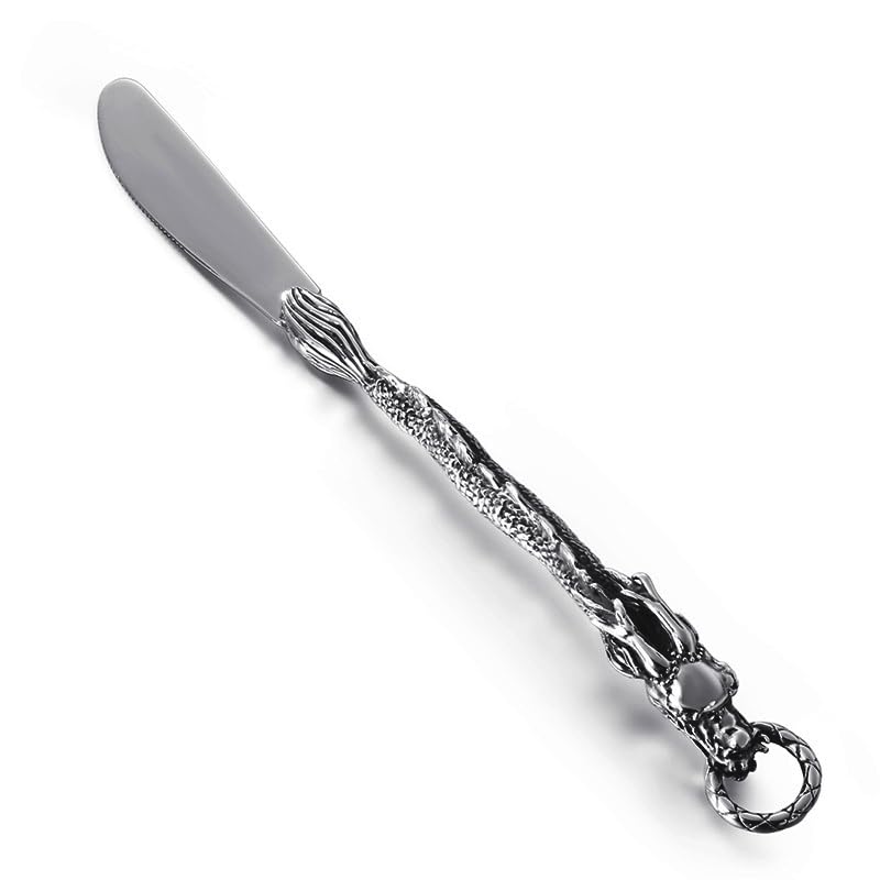 Silverware Set Handmade Cutlery Set of 18 Service for 6 Premium Stainless Steel Utensils,Including Knife/Fork/Spoon For Home Kitchen Halloween Decoration Gift For Gothic,Skull,Skeleton Lover