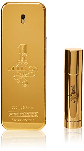 Paco Rabanne One Million For Men 2 Piece Tin Box Set (3.4 Oz Eau De Toilette Spray + 10ml Travel Spray)