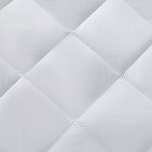 Sleep Philosophy Energy Recovery Waterproof Mattress Pad - Elastic Deep Pocket Bed Protector with Thermal Material for Healthy Living, Queen White