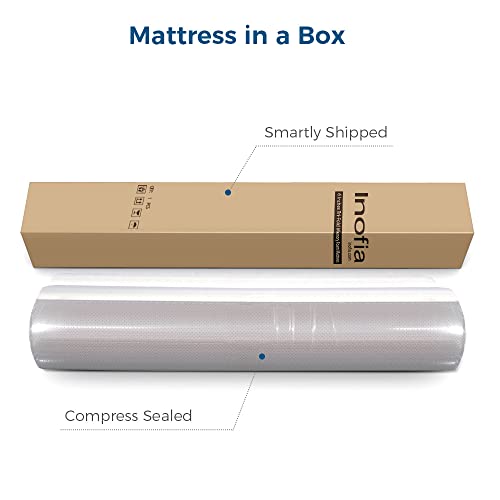 Inofia Full Folding Mattress, 4 Inch Trifold Memory Foam Mattress with Ultra Soft Bamboo Cover, Foldable & Portable - Full Size, Mattress Topper